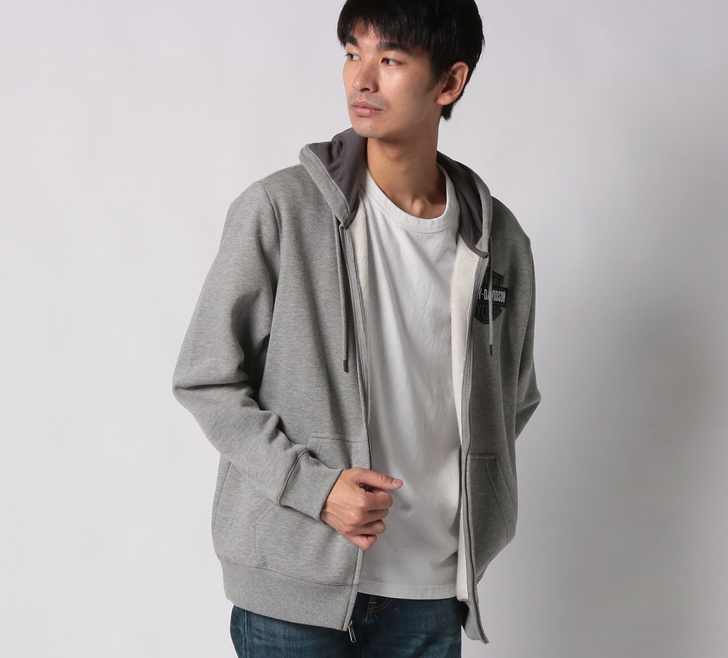 【Men's】バーアンドシールドレボリューションファスナー式パーカー｜ハーレーダビッドソン公式オンラインショップ