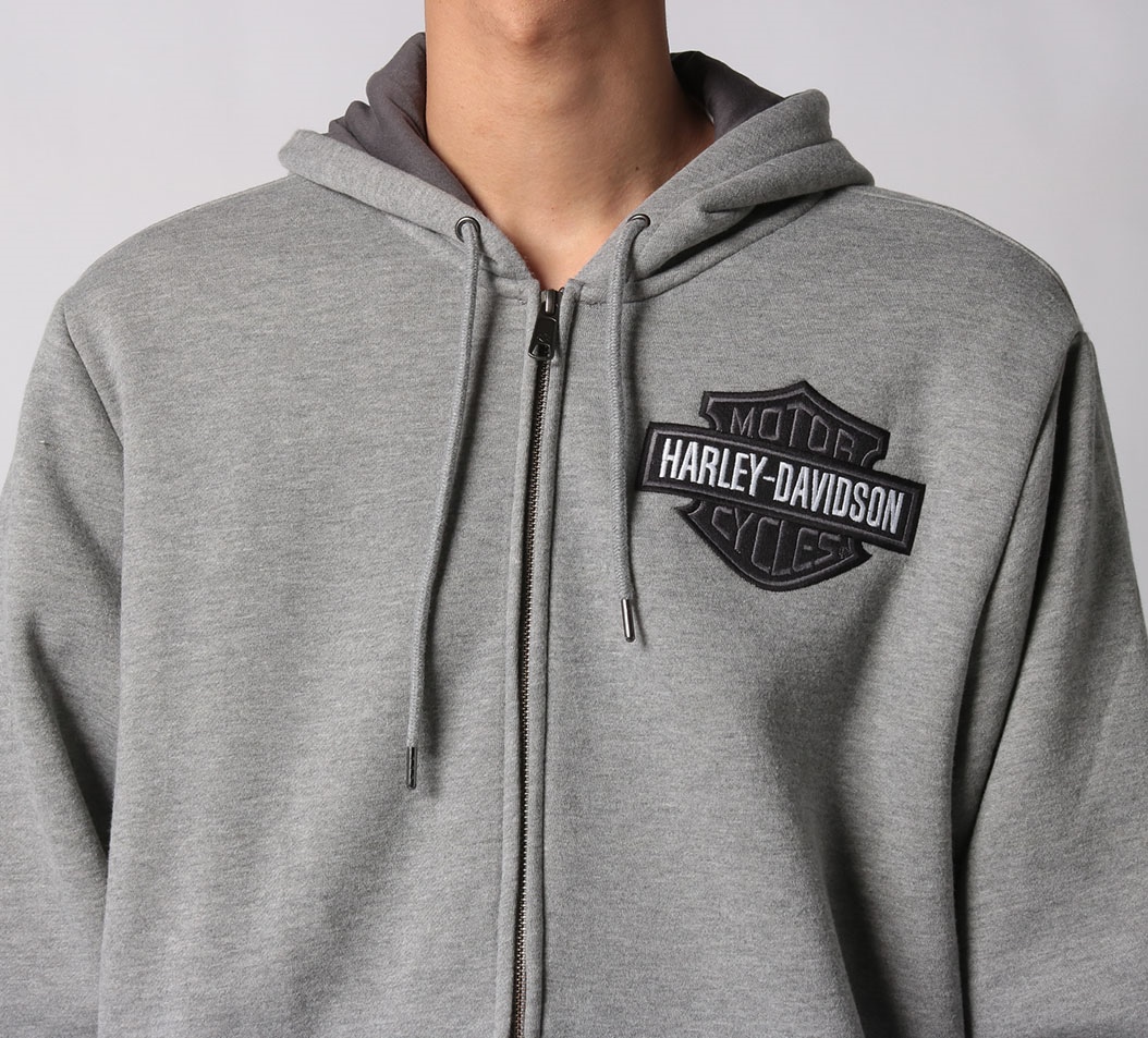 【Men's】バーアンドシールドレボリューションファスナー式パーカー｜ハーレーダビッドソン公式オンラインショップ