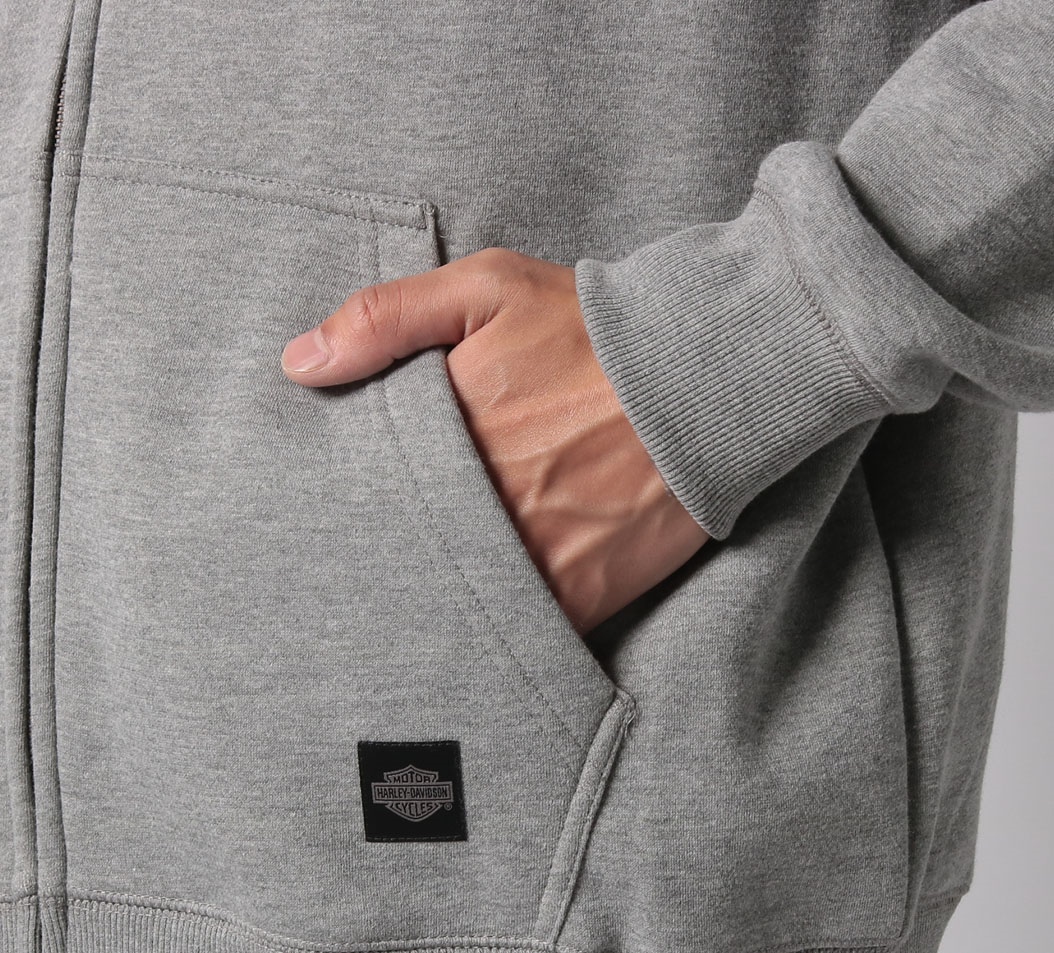 【Men's】バーアンドシールドレボリューションファスナー式パーカー｜ハーレーダビッドソン公式オンラインショップ