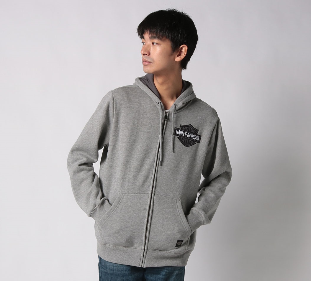 【Men's】バーアンドシールドレボリューションファスナー式パーカー｜ハーレーダビッドソン公式オンラインショップ