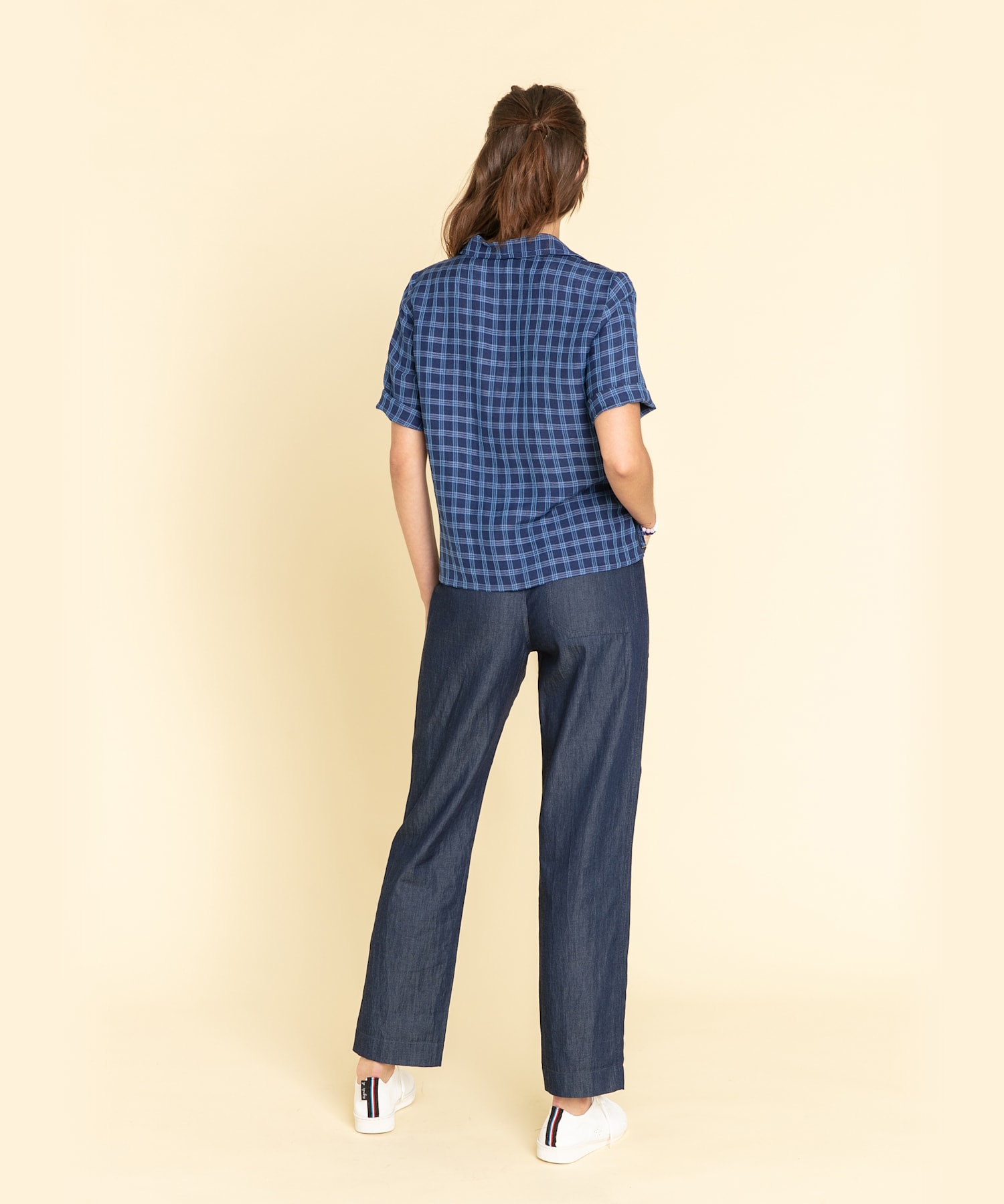 CZ54 CHEMISE チェックオープンカラーシャツ ｜agnès b. FEMME（ファム）｜アニエスベー公式オンラインブティック