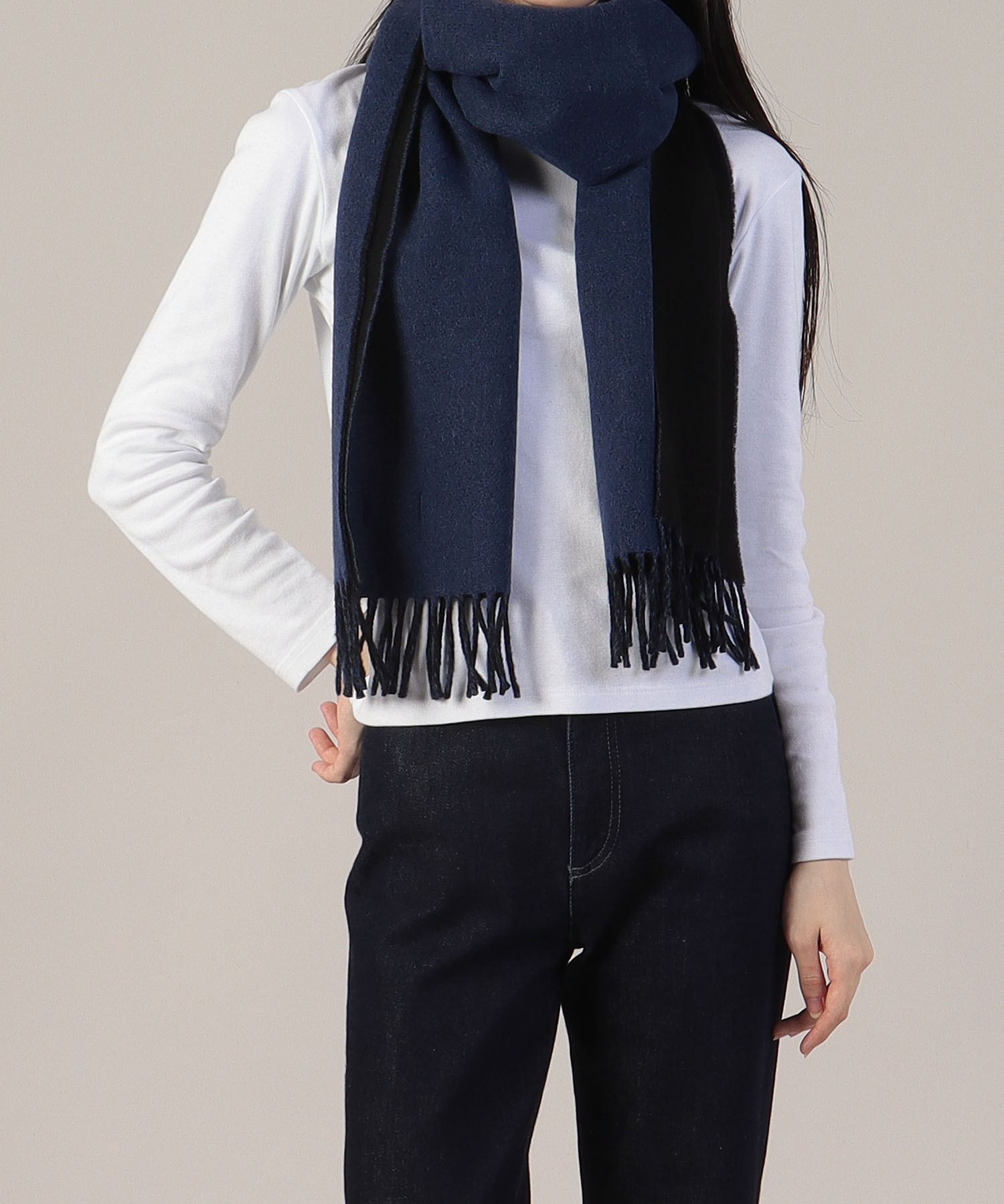 【ユニセックス】BF12 ECHARPE リバーシブルマフラー ｜agnès b. FEMME（ファム）｜アニエスベー公式オンラインブティック