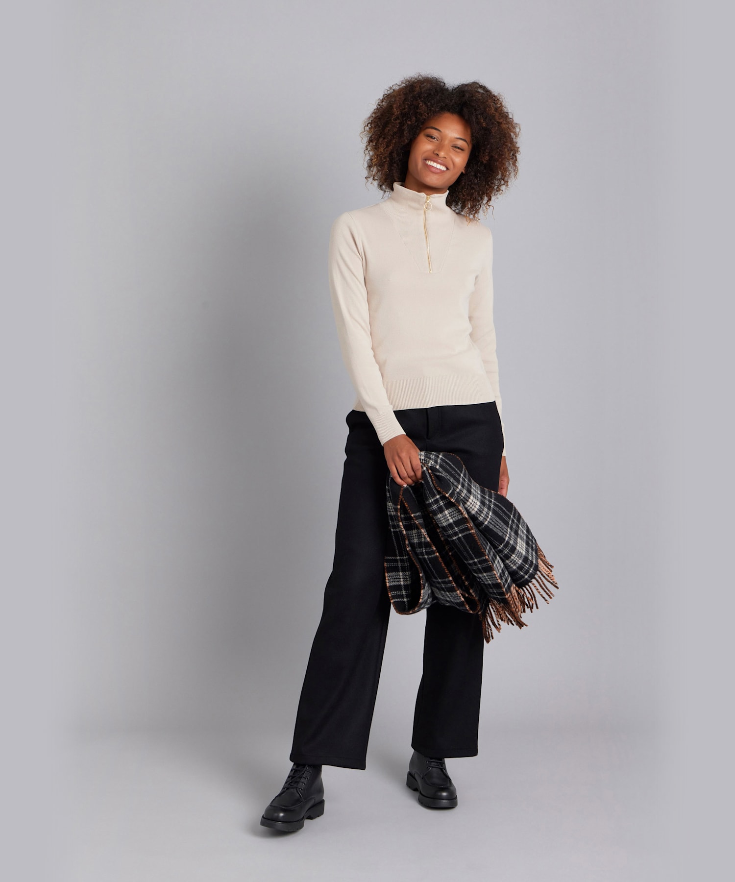 J155 SWEAT コットンニットジップスウェット ｜agnès b. FEMME（ファム）｜アニエスベー公式オンラインブティック