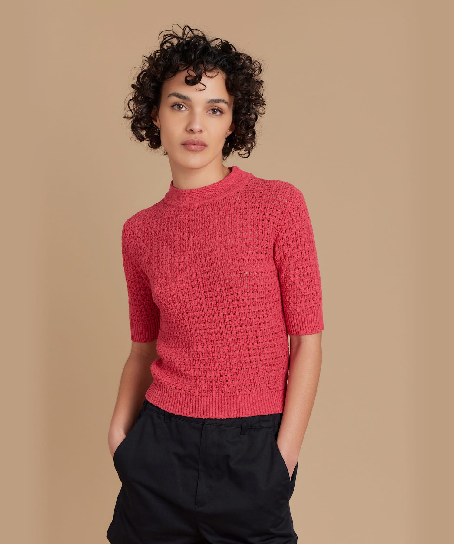 LY70 PULLOVER 半袖プルオーバーニット ｜agnès b. FEMME（ファム）｜アニエスベー公式オンラインブティック