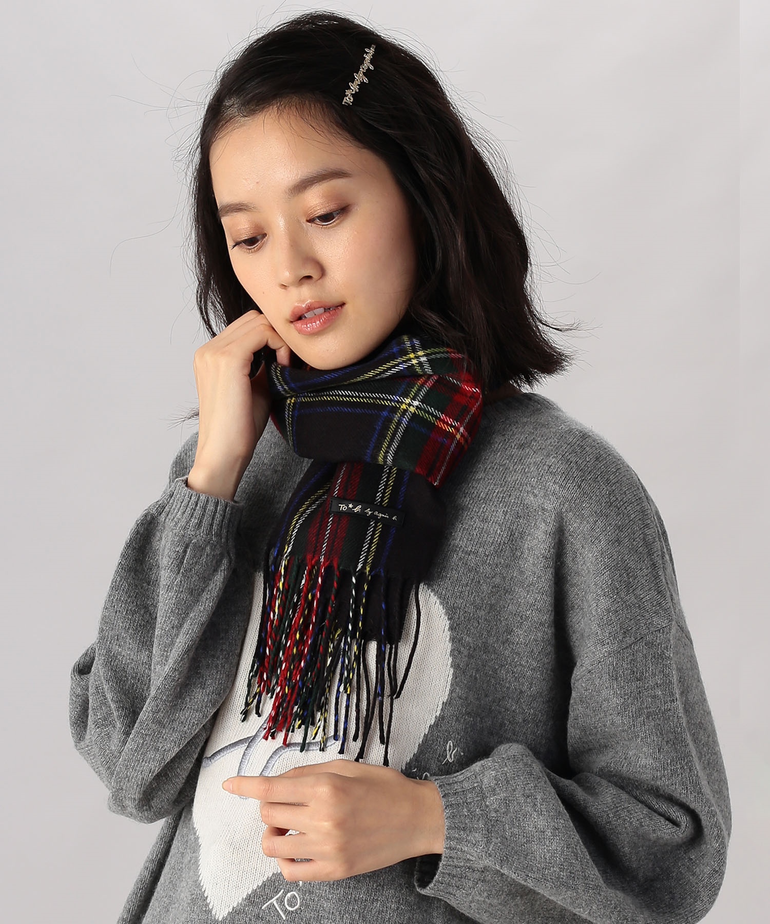 WT38 ECHARPE スチュワートチェックストール ｜To b. by agnès b.（トゥービー バイ アニエスベー）｜アニエスベー公式オンラインブティック