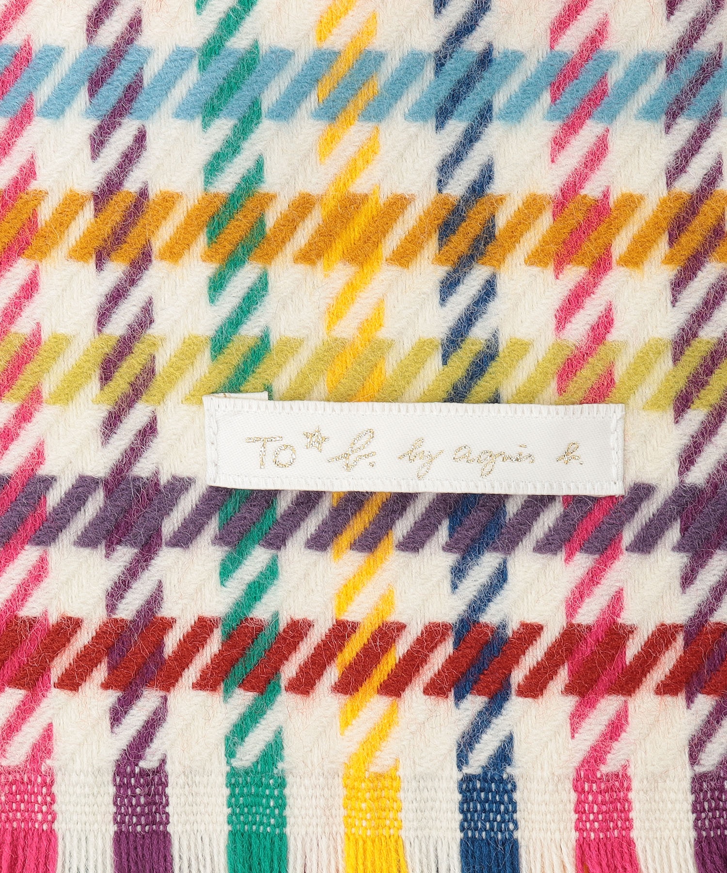 WT41 ECHARPE カラーハウンドトゥースストール ｜To b. by agnès b.（トゥービー バイ アニエスベー）｜アニエスベー ...