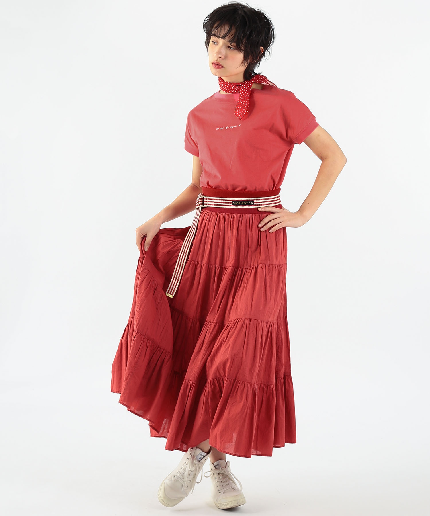 WT13 TS リブネックロゴTシャツ ｜To b. by agnès b.（トゥービー バイ アニエスベー）｜アニエスベー公式オンラインブティック